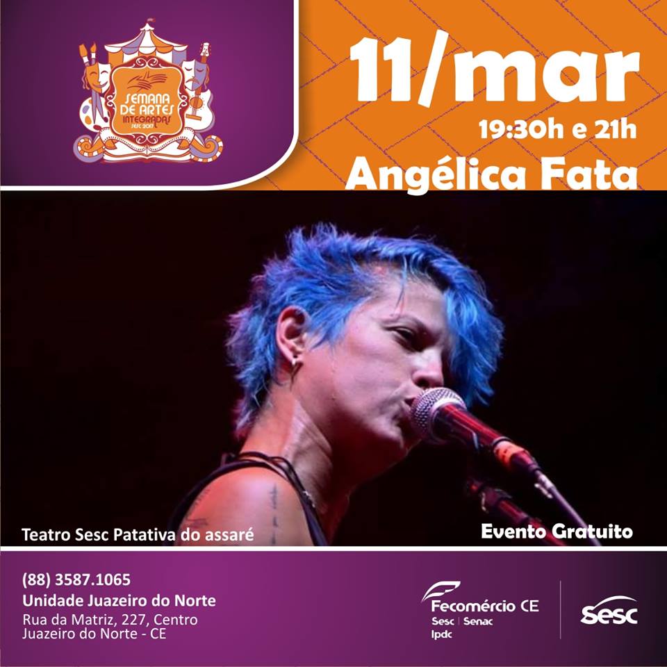 O Berro: Angélica Fata apresenta dois shows em Juazeiro neste sábado