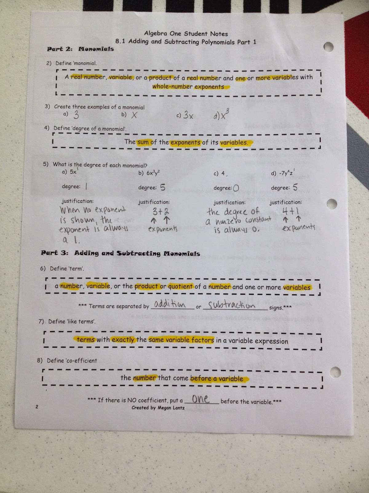 Making Mathematics Magical: Adding & Subtracting Polynomials Making Mathematics Magical: Adding & Subtracting Polynomials