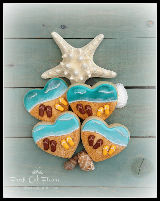 Fresh Cut Flours: Beach themed cookies...