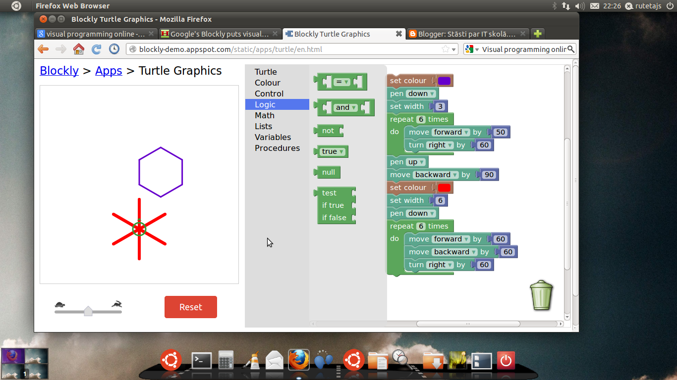 Stāsti par IT skolā un ne tikai...: Google Blockly - vizuālā ...