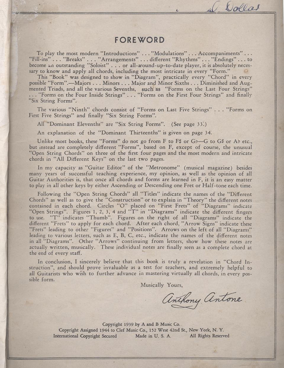 Gary Deacon - Solo Guitarist: Anthony Antone's Ultra Modern Book On ...