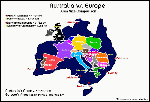 Ma Nouvelle Vie en France - My New Life in France: Size of Australia ...