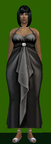 TheNinthWaveSims: The Sims 2 - Plus Size Glamour Life Brooch Halter Outfit