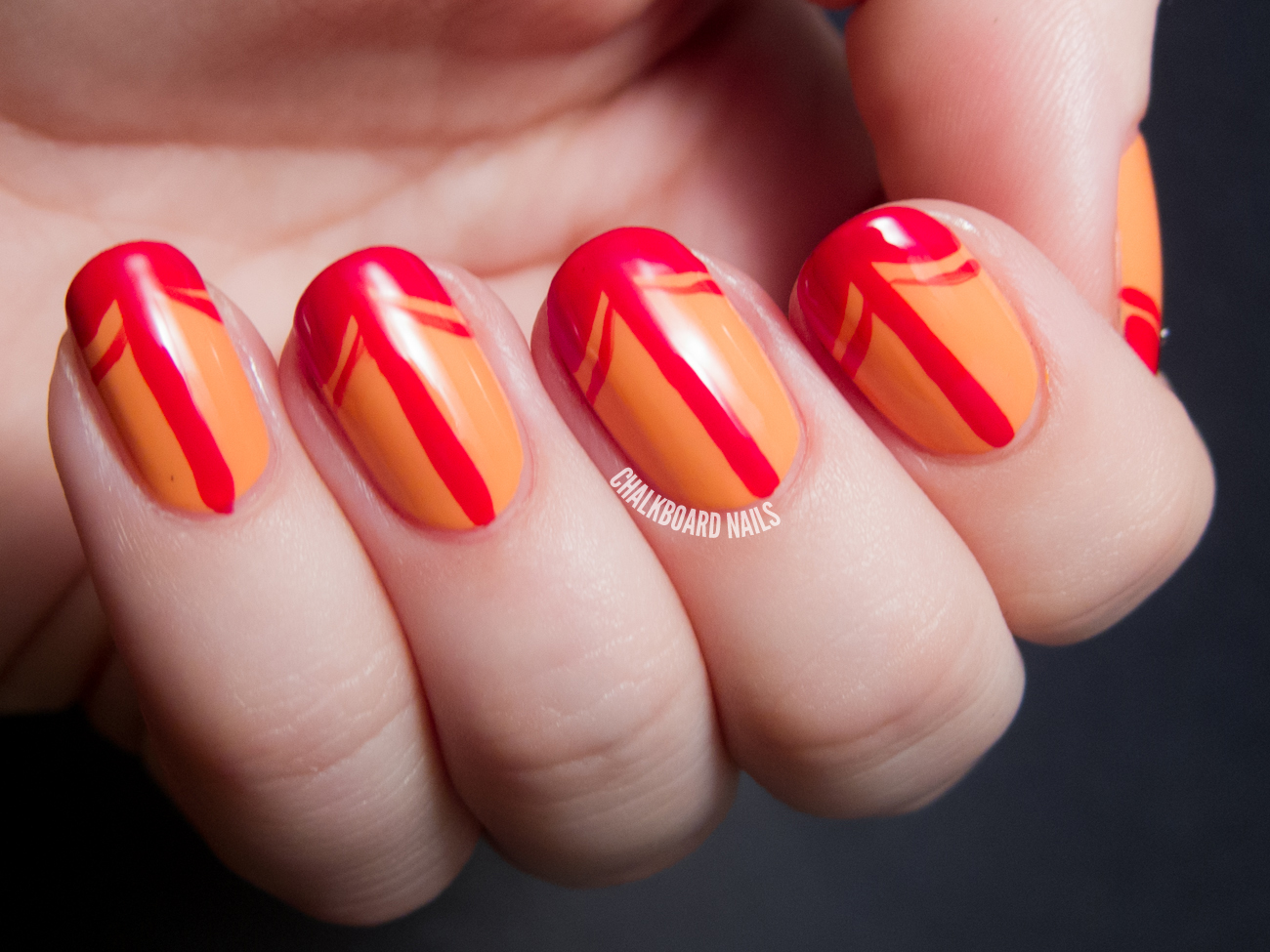 Quick Fiery French - OPI Brazil Nail Art | Chalkboard Nails | Phoenix ...