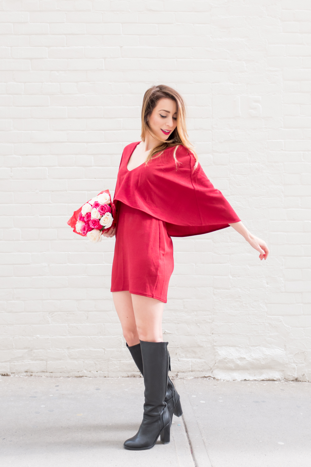 OOTD - Burgundy Cape Dress | La Petite Noob | A Toronto-Based Fashion ...