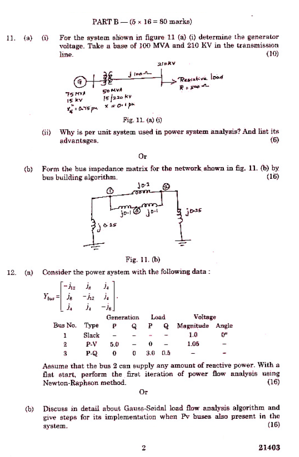 EE2351 Power System Analysis May June 2013 Question Paper - University ...