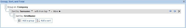 Microsoft Access Tips: Adding a Group and Sort to an Access Report