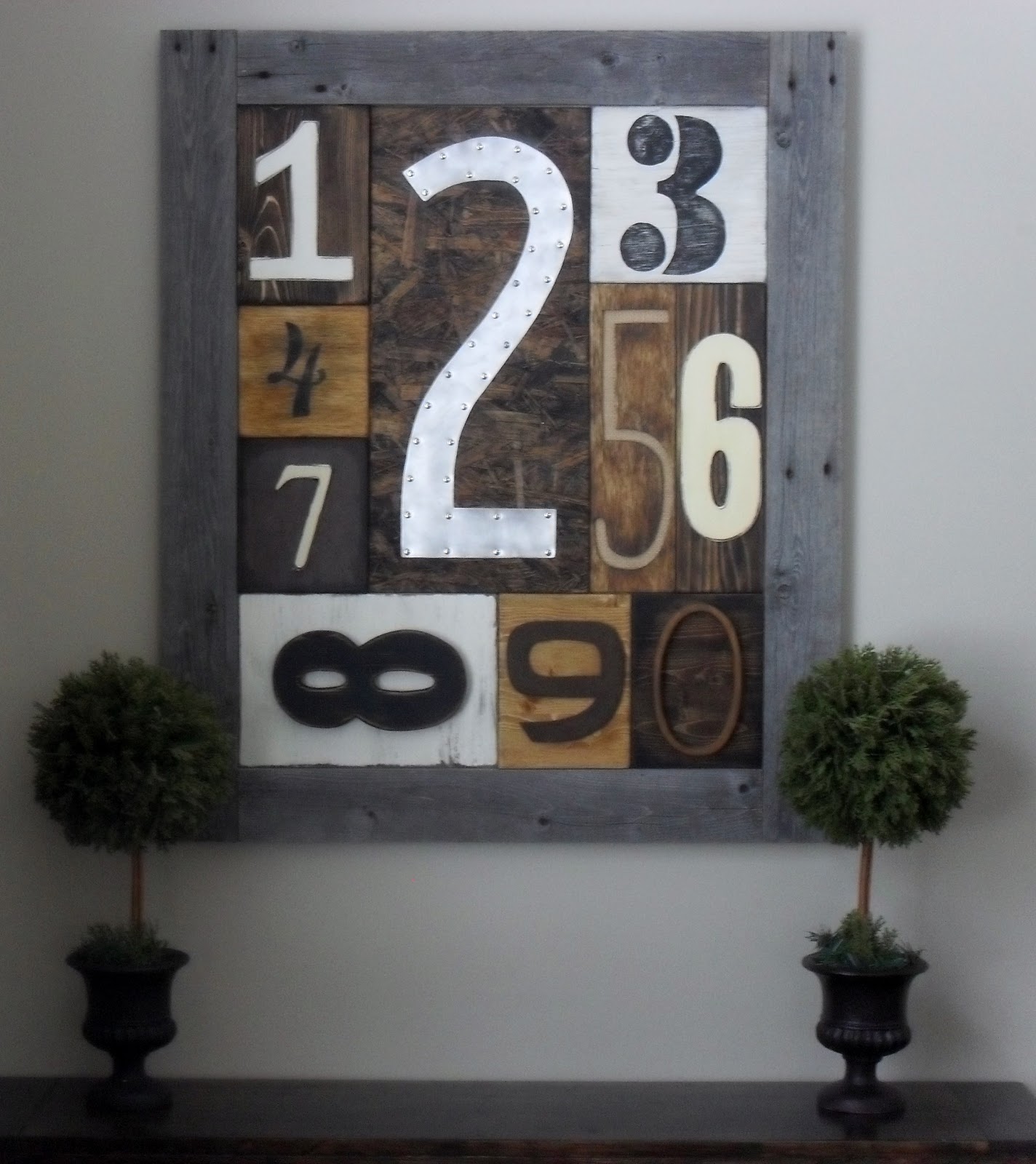 Home Frosting: Rustic Number Sampler
