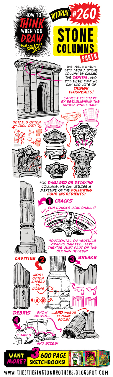 The Etherington Brothers: How to THINK when you draw STONE COLUMNS ...