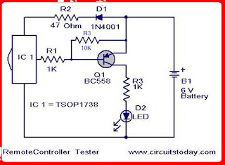 SKEMA RANGKAIAN AMPLIFIER: Remote control tester