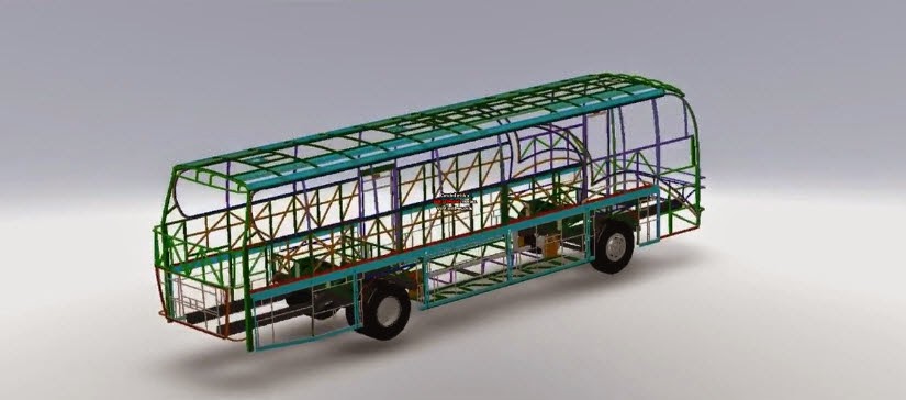 SOLID WORKS BUS STRUCTURE DESIGN ANIMATION - SolidWorks Share