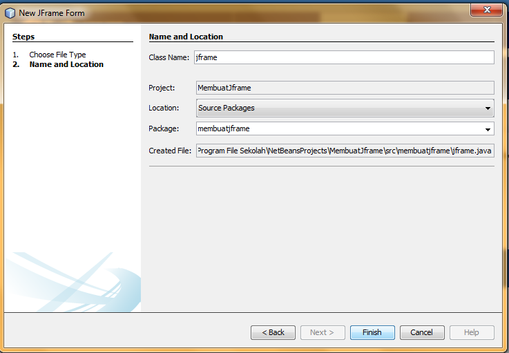 CARA MUDAH MEMBUAT APLIKASI DI JAVA MENGGUNKAN JFRAME ~ RPL smk