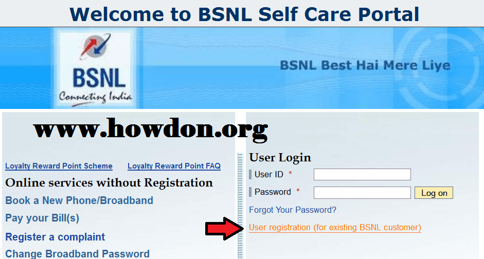 HowDon: How To Create A BSNL Selfcare Account