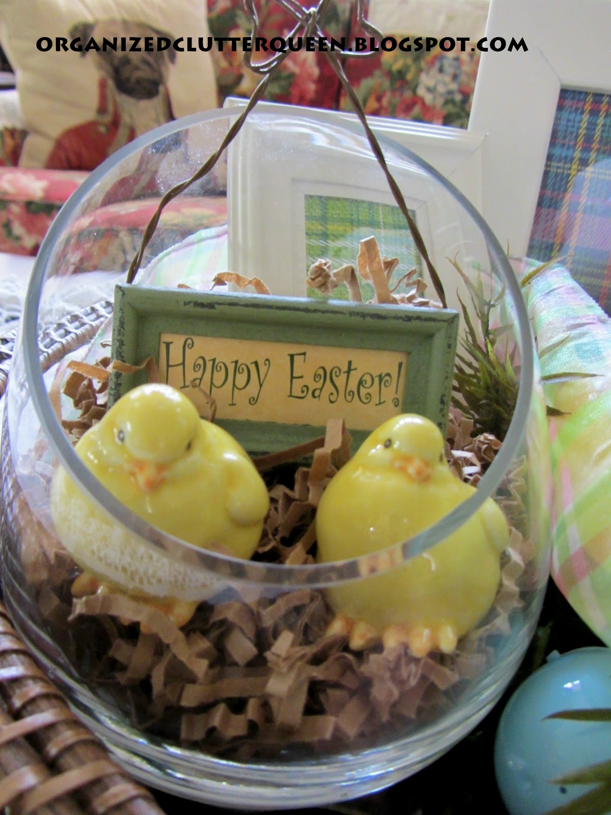 A Plaid Easter Basket - Organized Clutter