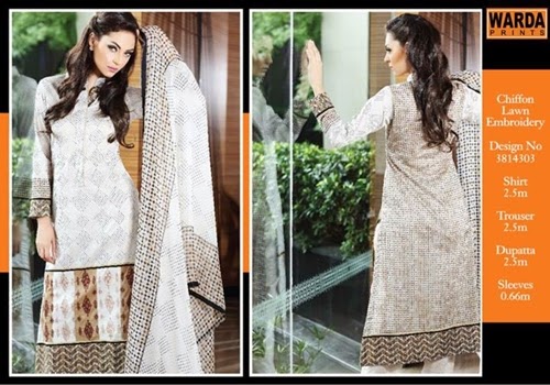 Warda Prints Eid Collection 2014 | Warda Unstitched Fabric for Eid ...