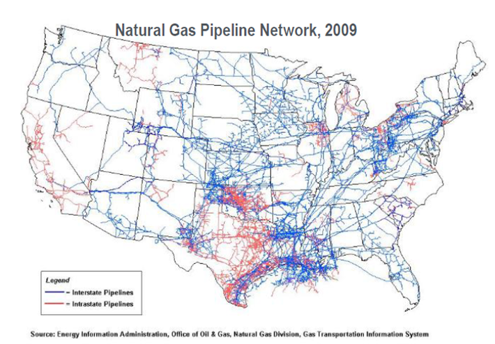 Green Energy Thoughts: US National Pipeline Map