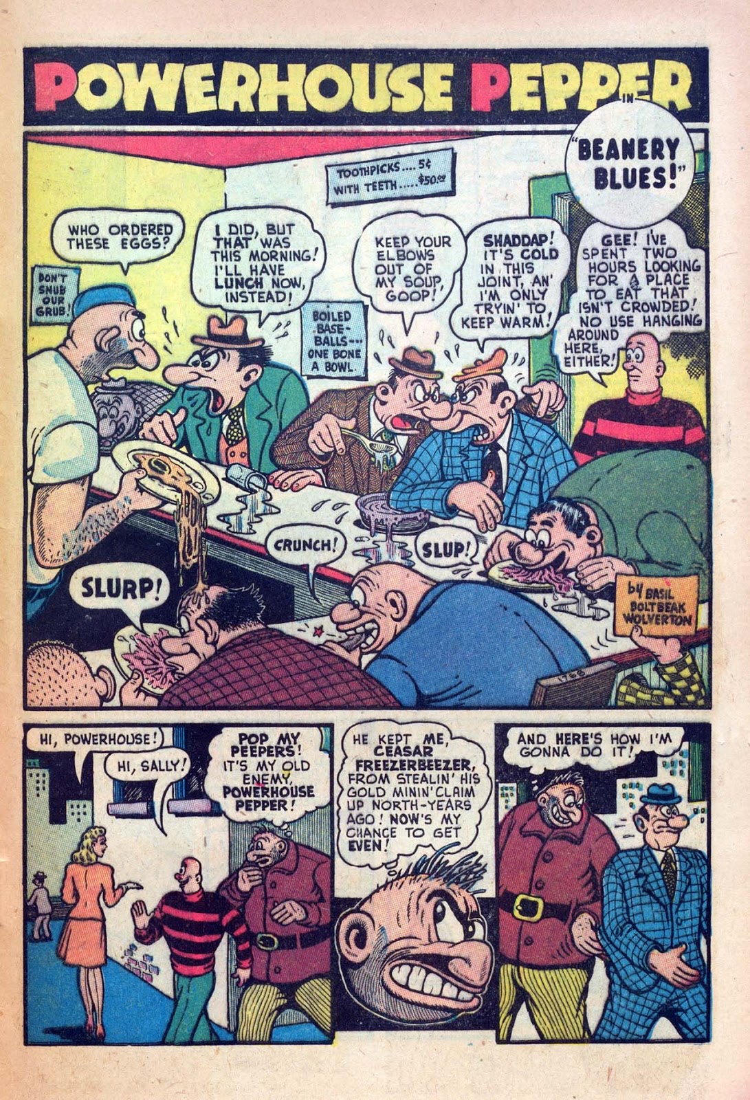 Four-Color Shadows: Powerhouse Pepper-Basil Wolverton-1947