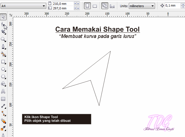 Cara memakai Shape Tool pada CorelDRAW