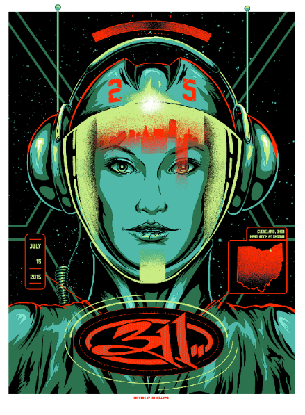 INSIDE THE ROCK POSTER FRAME BLOG: Ian Williams 311 Cleveland Poster ...