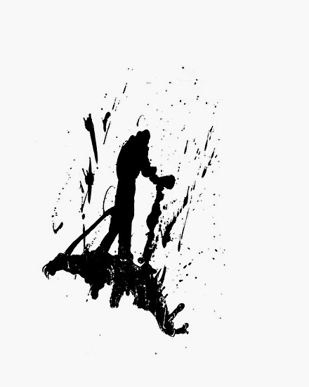 Kit Hedman Modern Art: Abstract Ink Art Painting ,Black and White ...