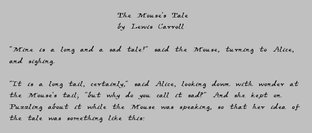 Vintage Winnie's Portfolio: 'Alice in Wonderland:The Mouse's Tale ...