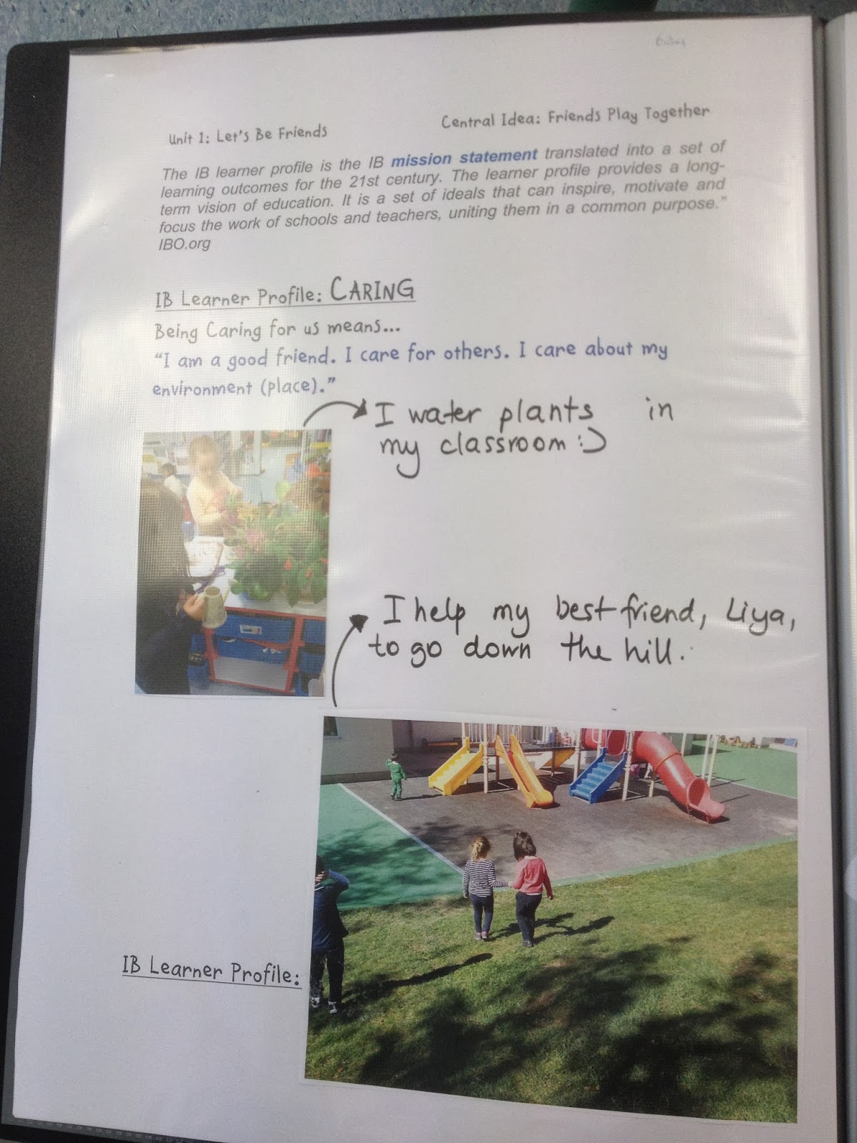 Portfolios in Kindergarten: learning stories