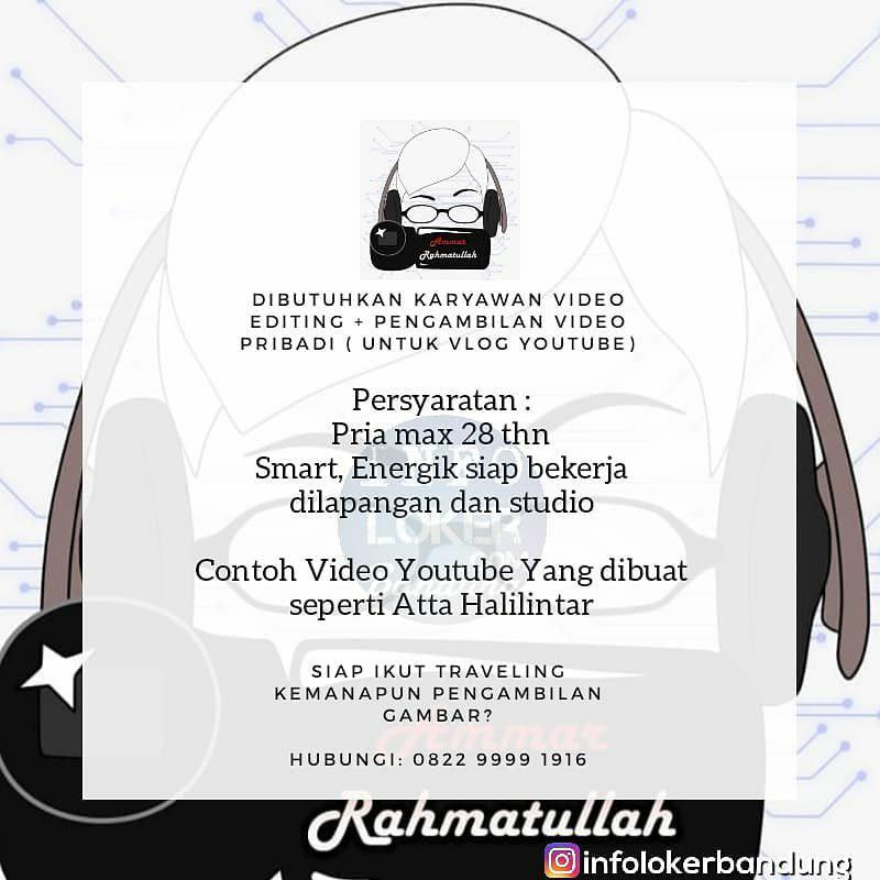 Lowongan Kerja Video Editing & Pengambilan Video Pribadi ( Vlog ...