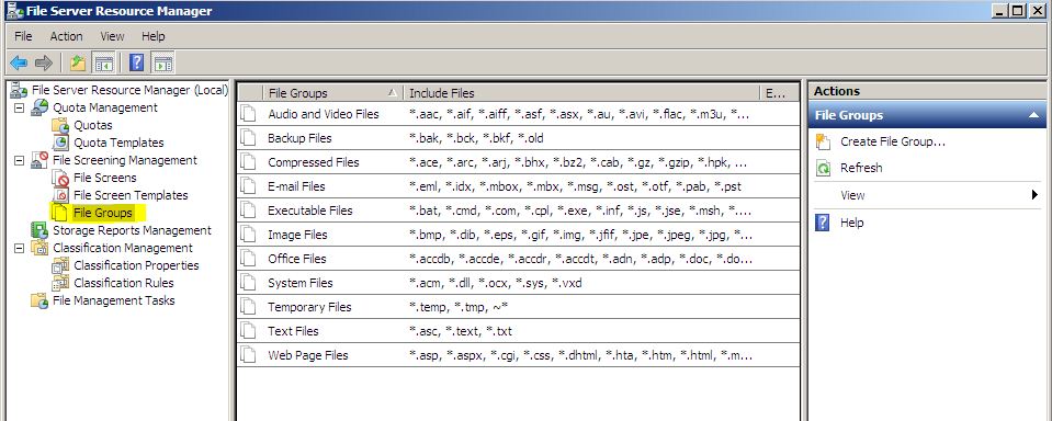 Tech Blog: File Server Resource Manager: