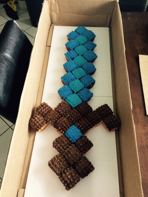 Minecraft Diamond Sword Cake