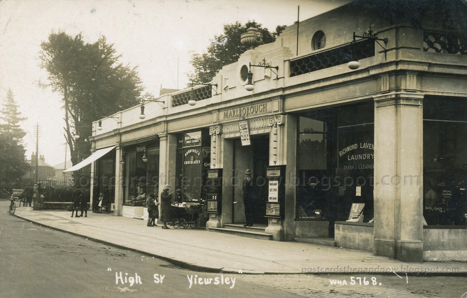 Postcards Then and Now: Yiewsley High Street, showing Marlborough ...