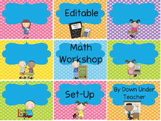 Down Under Teacher: Editable Math Stations