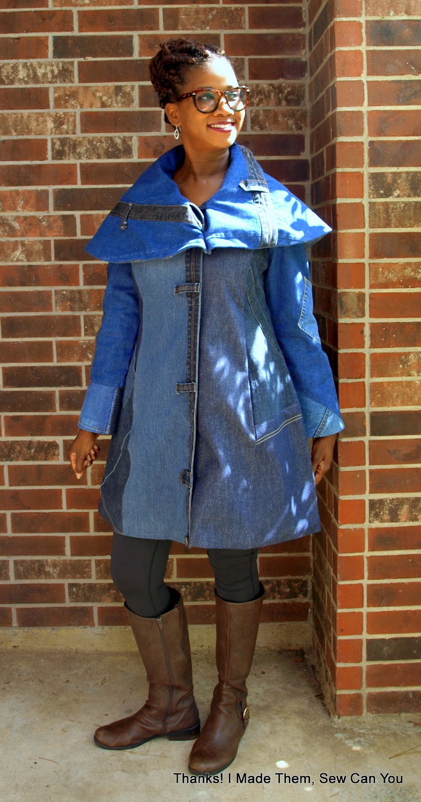 Thanks! I made them!: Jeanius Refashioned Coat Using Simplicity 1254