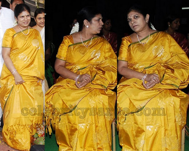 Surekha in Yellow Uppada Silk Saree - Saree Blouse Patterns