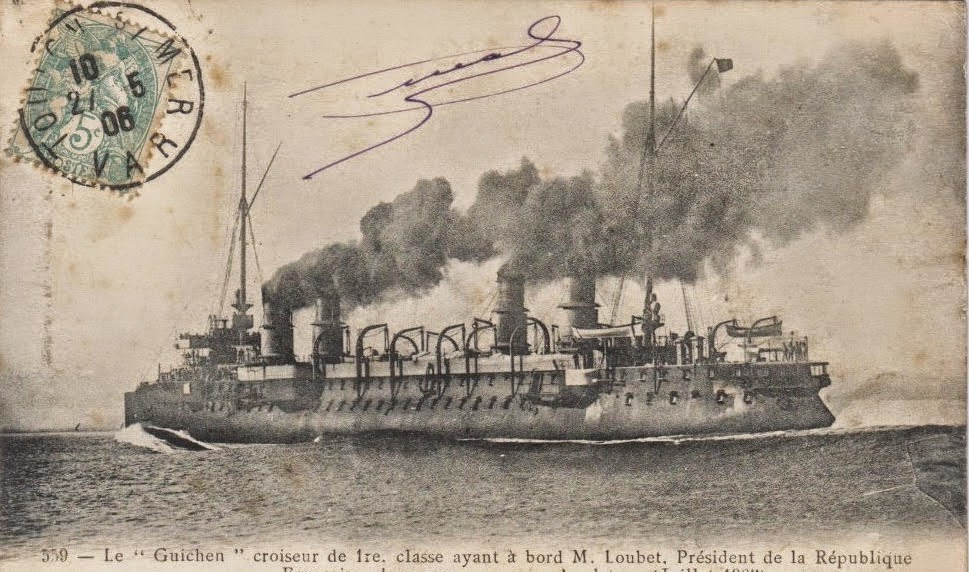 La Marcophilie Navale Envelopmer: Croiseur Le Guichen Nouvelle France
