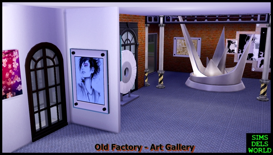 SimsDelsWorld: The Sims 4 : Old Factory - Art Gallery