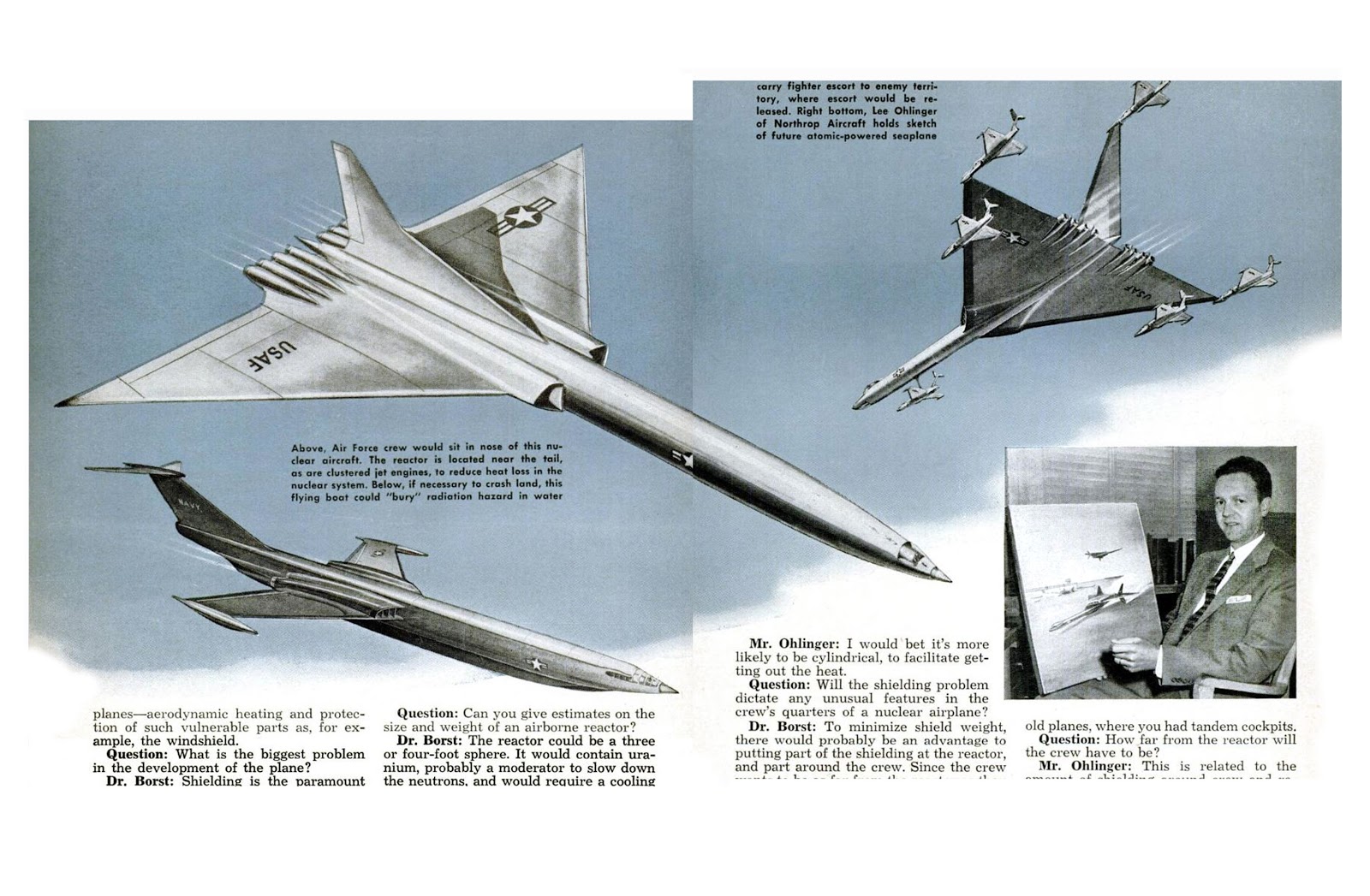 ATOMIC-ANNIHILATION: 1957 ... atom powered bombers!