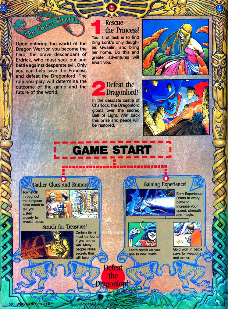 8-Bit City: Dragon Warrior Strategy Guide Nintendo Power Scans