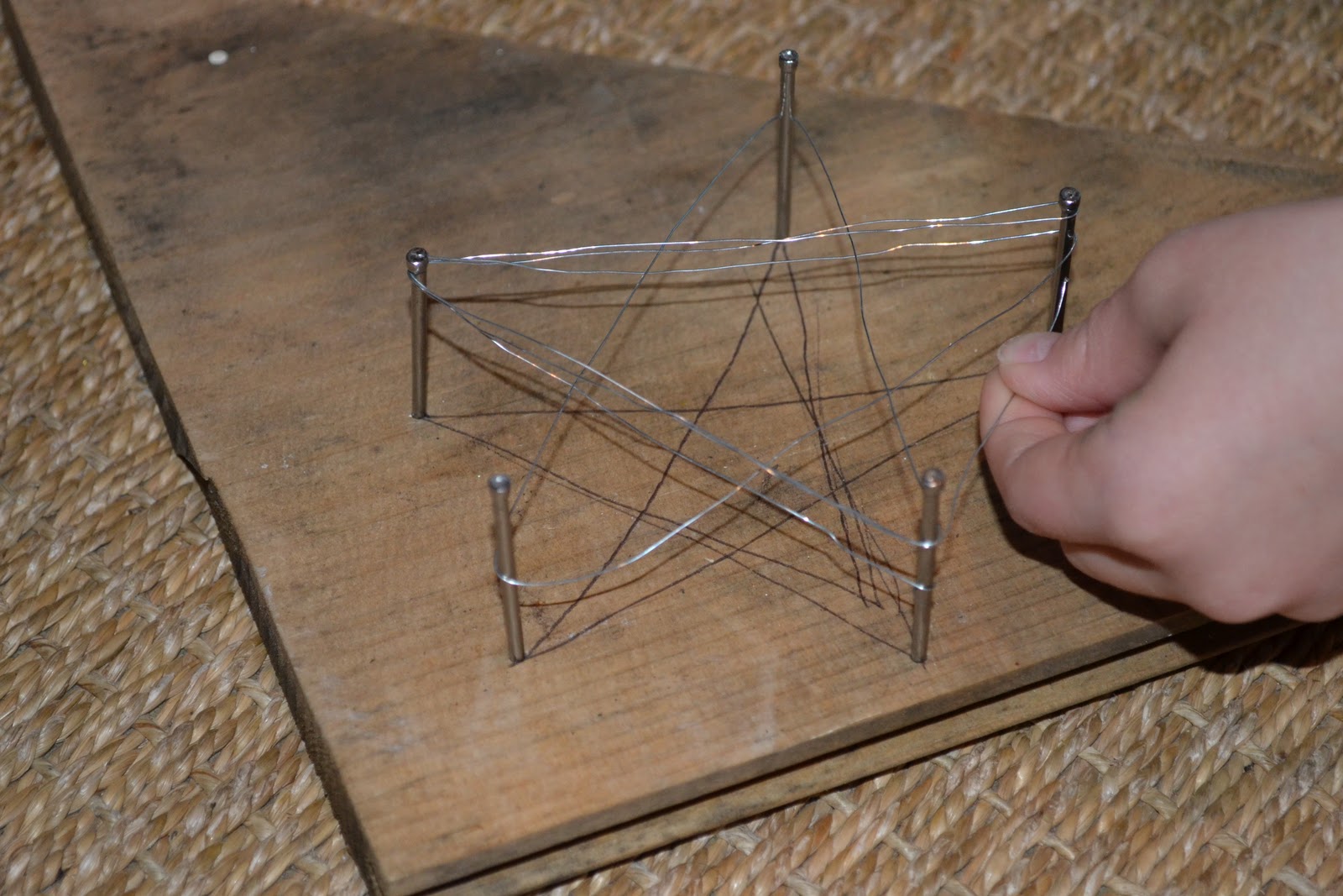 Three Pixie Lane: Salvaged Wood Tree and Copper Wire Stars