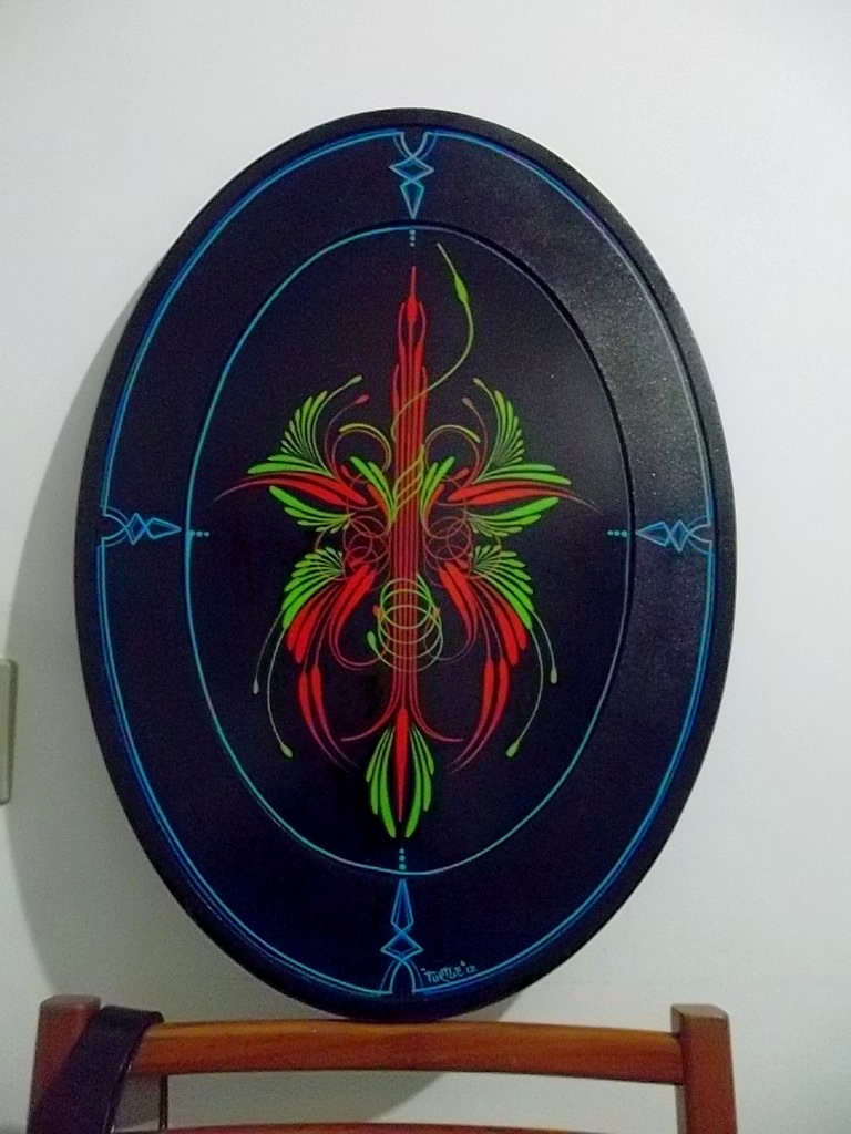 Pinstriping by Fernando: wood frame