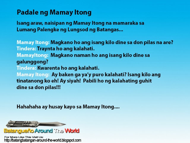 Batangueño Around The World: Mamay Itong Buying Don Pilas