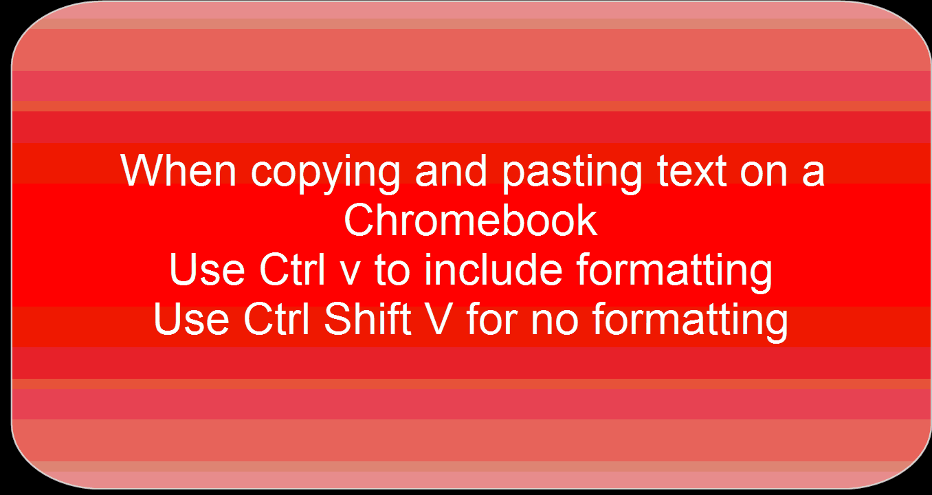 Time To Talk Tech When Copying And Pasting Text On A Chromebook Use Ctrl V To Include