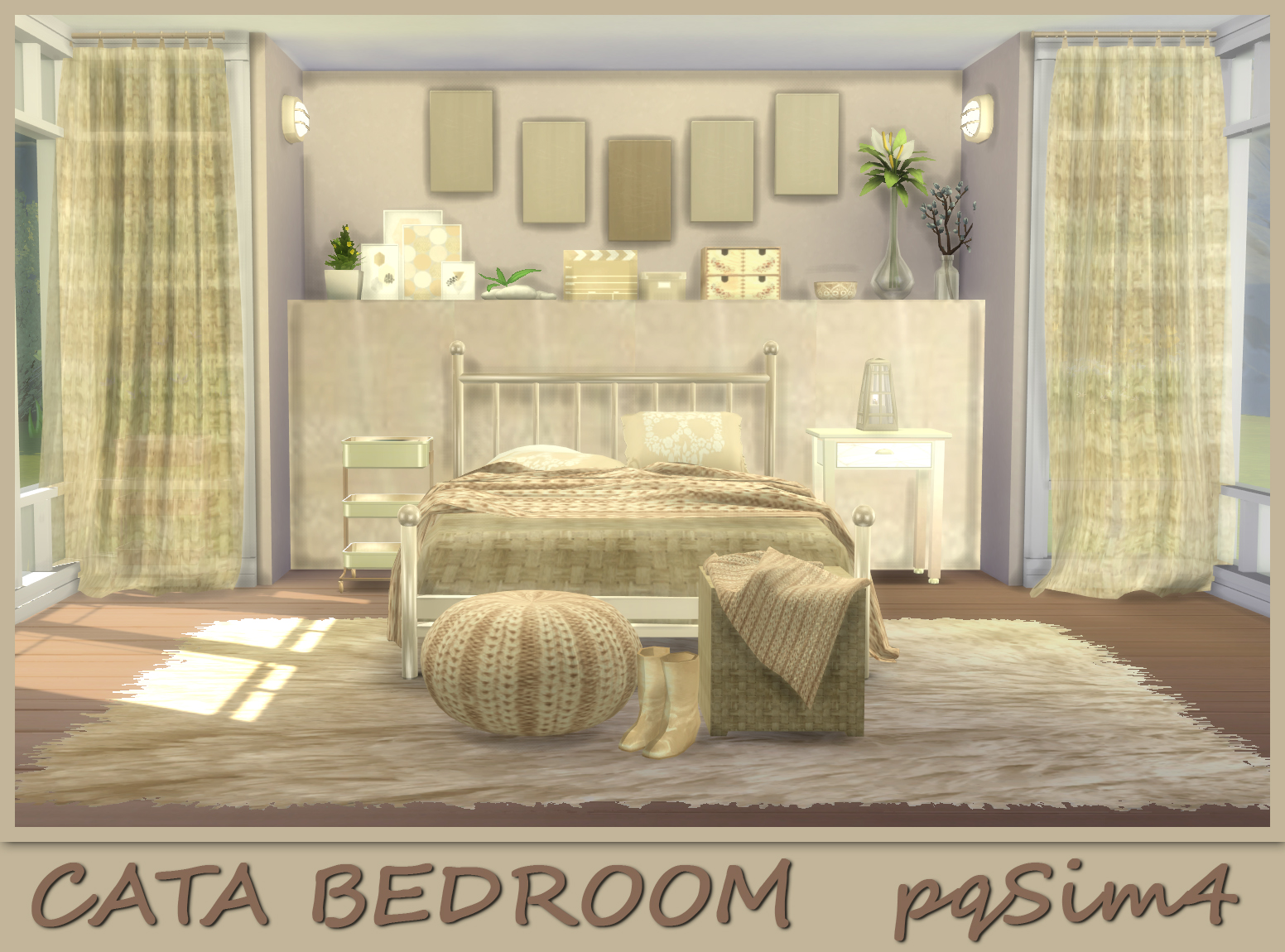 Cata Bedroom. Sims 4 Custom Content.