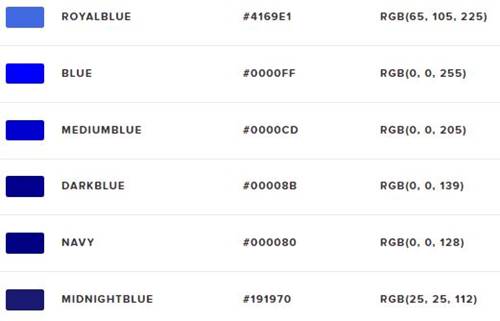 140+ Kode Warna HTML dan CSS Lengkap (Kode Hex dan RGB) - InfoAkurat.com