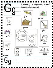 Have Fun Learning English: The letter G