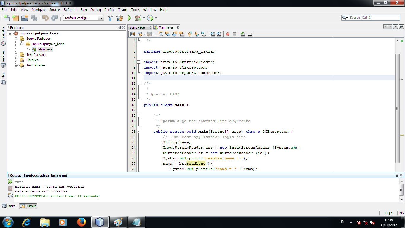Input dan Output Pada Java