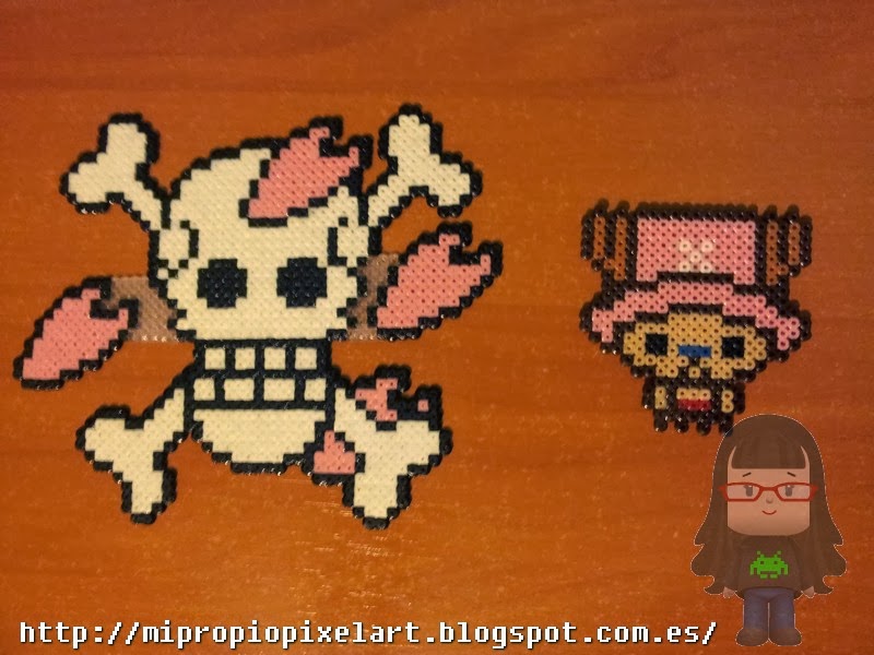 Mi Propio Pixel Art con Hama Beads: Bandera Chopper One Piece y Chopper