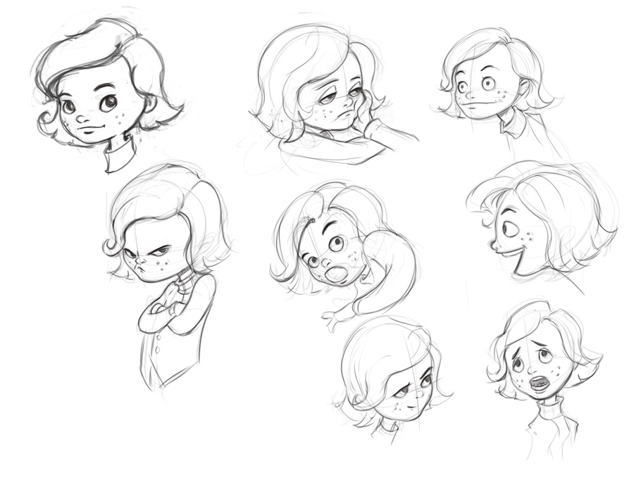 ArtBlog of Luis F. Sanchez: Character Design/Facial Expressions Sheet