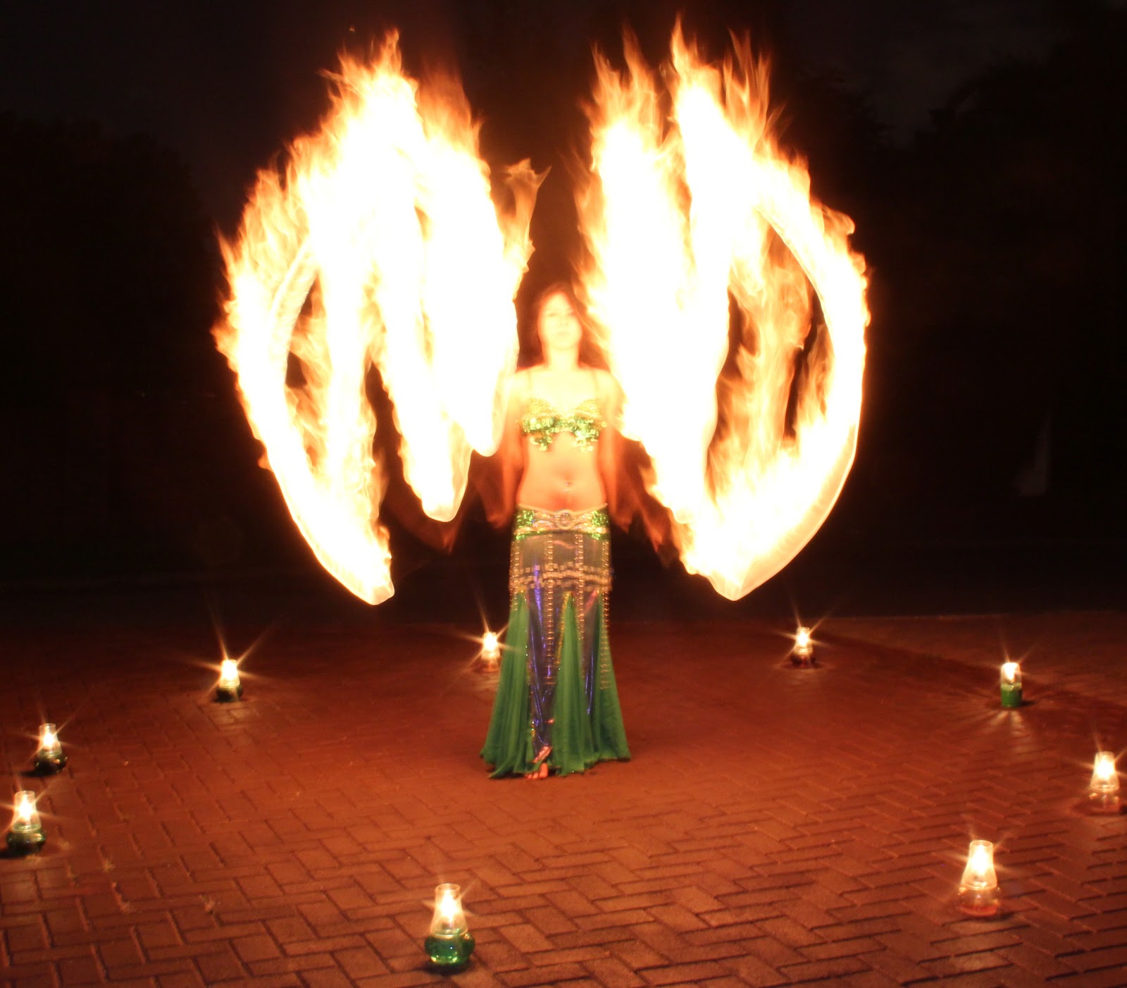 Triple Fusion Dancers: Fire dancing