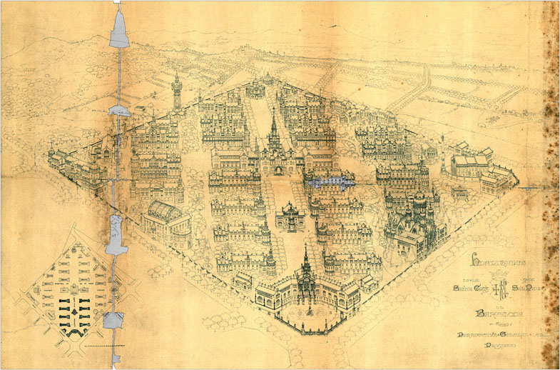 de Santa Creu a Sant Pau: Els pavellons de dos pisos i tres sales