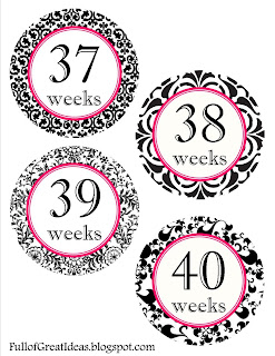 Free Printable - Pregnancy Belly Stickers
